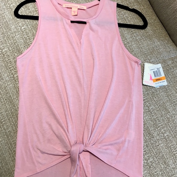 Rebellious One | Tops | Rebellious One Pink Keyhole Slvls Tie Front Top ...